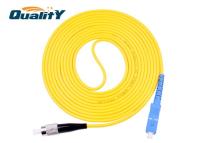 China Yellow FC To SC Fiber Optic Patch Cord Simgle Mode Indoor Fiber Jumper for sale