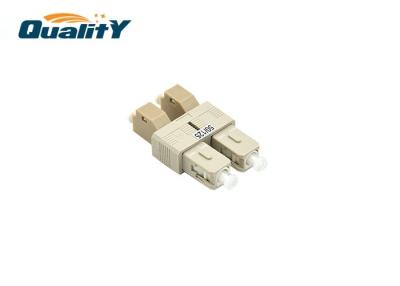 China Gray Color Duplex Fiber Optic Adapter LC Female To SC Male Hybrid Flange for sale