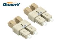 China Gray Color Duplex Fiber Optic Adapter LC Female To SC Male Hybrid Flange for sale