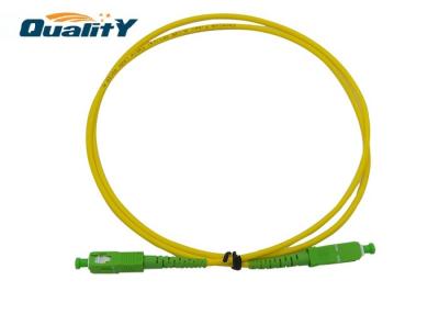 China RoHS Standard Fiber Optic Patch Cord For FTTH Singlemode G652D G657A SC APC To SC APC Connector for sale