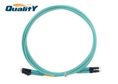 China Black LC Duplex LSZH Fiber Optic Patch Cord For Network / Om3 Multimode Cable for sale