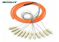 China Orange FC PC SC LC Connector Fiber Optic Pigtail 1.5m Length Insertion Loss ≤0.3dB for sale