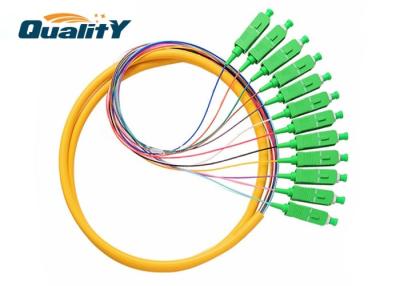 China Customized Length Optic Fiber Pigtail SC APC Connector PVC LSZH Jacket for sale