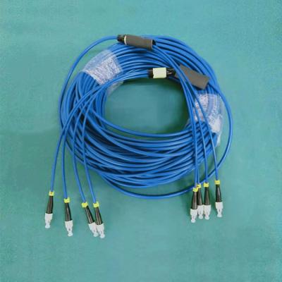 China PVC/LSZH SM 4 Core Armored Fiber Cable Blue Color OD5.0mm for sale