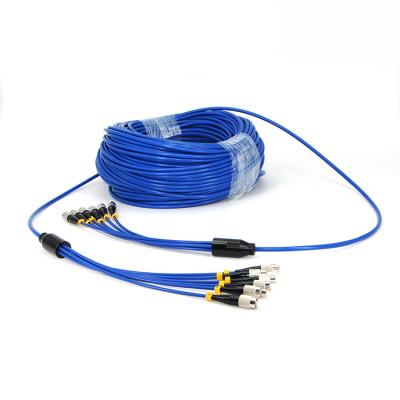 China PVC/LSZH 6 Core Armoured Fiber Optic Cable , OD5.0mm Fiber Optic Cable Armored for sale