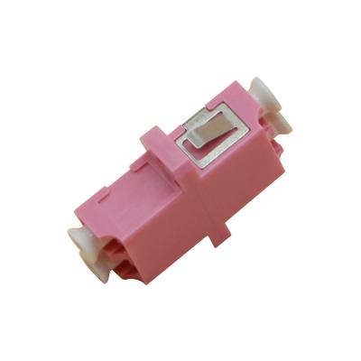 China lc to lc adapter multimode OM4 duplex adapter with flange for Telecommunication Equipment for sale