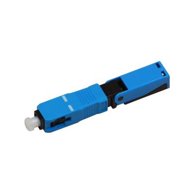 China Green / Blue Fiber Optic Quick Connector SC APC UPC OFNR Flame Retardant for sale