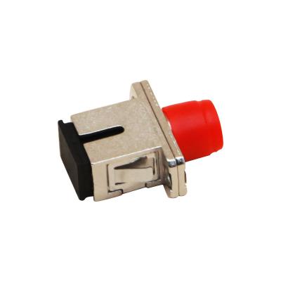 China Hybrid SC ST Matel Fiber Optic Adapter Simplex Singlemode ST To SC Fiber Adapter for sale