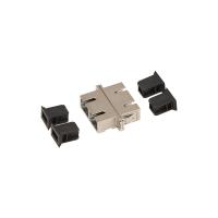 China SC singlemode adaptor Insertion Loss 0.1dB SC flange Simplex / Duplex With Flange Fiber Optic Adapter for sale