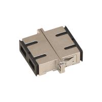 China SC singlemode adaptor Insertion Loss 0.1dB SC flange Simplex / Duplex With Flange Fiber Optic Adapter for sale