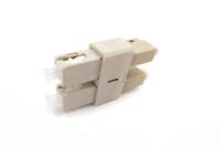China FTTH LC SC Multimode Duplex Hybrid Fiber Optical Cable Adapter Flange 50/125 Grey Color for sale