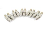 China FTTH LC SC Multimode Duplex Hybrid Fiber Optical Cable Adapter Flange 50/125 Grey Color for sale