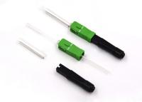 China SC/APC UPC hot melt type fiber optic fast connector / simplex fiber optic connector for sale