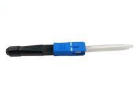 China SC UPC Fiber Optic Hot Melt Quick Connector Blue Optical Fiber Fast Connector / Sc Fast Connector for sale
