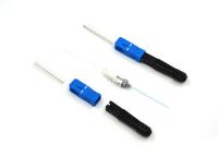 China SC UPC Fiber Optic Hot Melt Quick Connector Blue Optical Fiber Fast Connector / Sc Fast Connector for sale