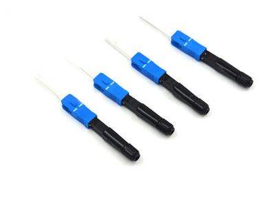 China SC UPC Fiber Optic Hot Melt Quick Connector Blue Optical Fiber Fast Connector / Sc Fast Connector for sale
