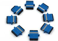 China SC Fiber Optic Adapter with flange  SC UPC fiber bulkheard adapter Manufacturers for sale