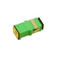 China Plastic FTTx Coupler Standard SC / APC Fiber Optic Adapter Compact QADSC-APC-003 for sale