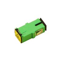 China Plastic FTTx Coupler Standard SC / APC Fiber Optic Adapter Compact QADSC-APC-003 for sale