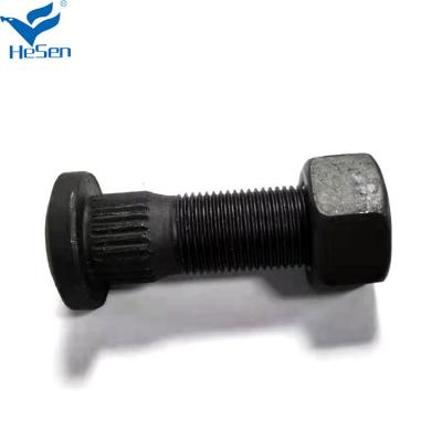 China 1v3323 Car Wheel Bolts And Nuts Cat Loader Wheel Bolt With 28 MM Nut for sale