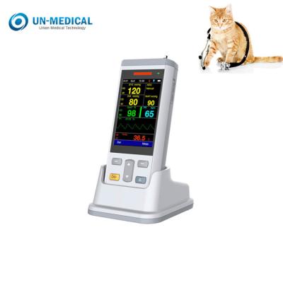 China Veterinary Multiparameter Monitor PC100V 3.5 inch TFT SpO2 NIBP Temp Pulse Rate for sale
