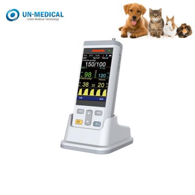 China PC100EV Portable Veterinary Vital Sign Monitor NIBP SPO2 EtCO2 3.5 inch TFT for sale