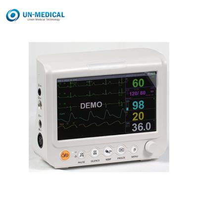 China 7 Inch Touchscreen Patient Vital Signs Monitor ECG NIBP SPO2 Analog Output for sale