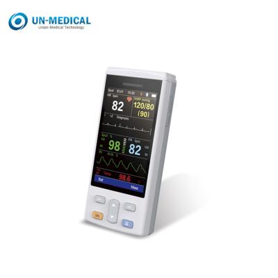 China 4 Inch TFT Handheld Patient Monitor PC200 ECG 3/5 Leads SPO2 NIBP TEMP for sale