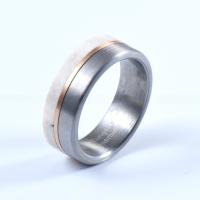China 8mm Handmade Natural Deer Antler Ring Inlay Rose Gold Circle Tungsten Wedding Band for Men for sale