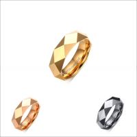 China 6mm Diamond Cut Faceted Tungsten Carbide Ring High Polished Finish Gold Silver Rose Gold Men Wedding Band for sale