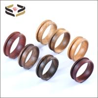 China Religious Type Solid Wood Rings 6mm 8mm Inlay Blanks for Custom Jewelry Making for sale