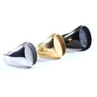 China Geometric Pattern Stainless Steel Wedding Band Ring 8mm Custom Plating for sale
