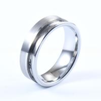 China 8mm Engravable Tungsten Carbide Blank Ring with Channel Setting for Pearl Inlay - Matte Finish Offset Groove Design for sale