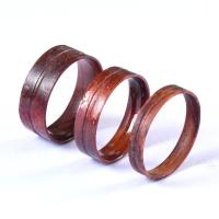 China 4mm 6mm 8mm Polished Rosewood Ring Core Blanks for DIY Jewelry Making and Wedding Bands for sale