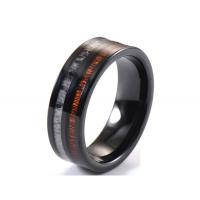 China 8mm Tungsten Carbide Koa Wood Antler Ring Channel Setting Inlay Wedding Band for Men Women for sale