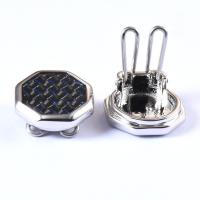China Carbon Fiber Inlay Cufflinks & Button Covers Set - Black & Blue Options for Dress Shirts 15-25 Day Production for sale