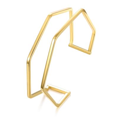 China Geometric C Letter Open Cuff Bangle Bracelet - Custom Jewelry for Men & Women with 5-25 Day Production for sale