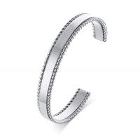 China Geometric Stainless Steel Open Cuff Bangle - Adjustable Twisted Design for Men with 5-10 Day Sample Delivery for sale