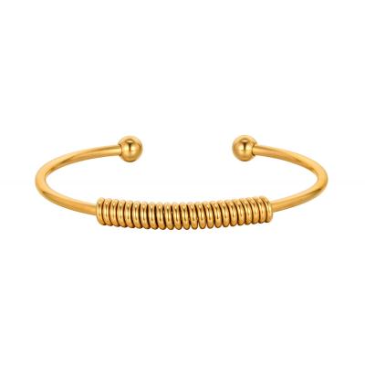 China Gold Stainless Steel Cuff Bracelets for Women - 5-10 Day Sample Delivery, 15-25 Day Production for sale