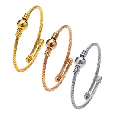 China Stainless Steel Gold Bracelet with Channel Setting Inlay - 5-10 Day Sample Production, 15-25 Day Bulk Orders for sale
