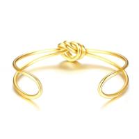 China Geometric Gold Cuff Bangle Bracelet 18K Gold Plated Handmade Thin Design for Women for sale