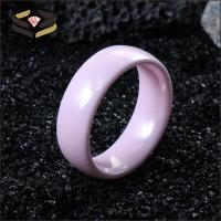 China Third Party Appraisal Pink Ceramic Rings 4mm 6mm 8mm For Men And Women Fashion Jewelry for sale