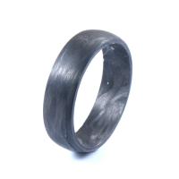 China 6mm & 8mm Black Carbon Fiber Rings with Invisible Setting - Unisex Design for Men and Women for sale