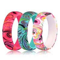 China Women's Paisley Engagement Silicone Rings - 5.7mm Width with Third-Party Appraisal and Breathable Design for sale