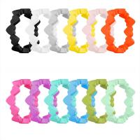 China Women's Heart Shape Silicone Wedding Bands 6mm Wide 2mm Thick - Comfortable Durable Ring for sale