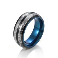 China 8mm Polished Tungsten Wedding Band Ring with Meteorite Inlay Unisex for sale