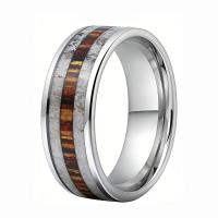 China 8mm Tungsten Ring with Celtic Deer Inlay Wooden Wedding Band Unisex for sale