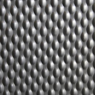 China Rounded Wave Pattern Embossed Stainless Steel Sheet Plate With High Corrosion Resistance And Customizable Colors for sale