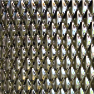 China Double Sided Large Diamond Pattern Embossed Stainless Steel Sheet Plate With Corrosion Resistance For Commercial And Residential Use for sale