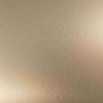 China Matte Brushed Light Champagne Gold Aluminum Panel With Oxidation And Fingerprint Resistance For Luxury Interiors for sale